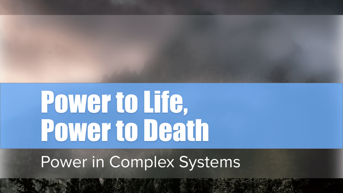 Power to Life, Power to Death – Power in Complex Systems – LongLoft ...